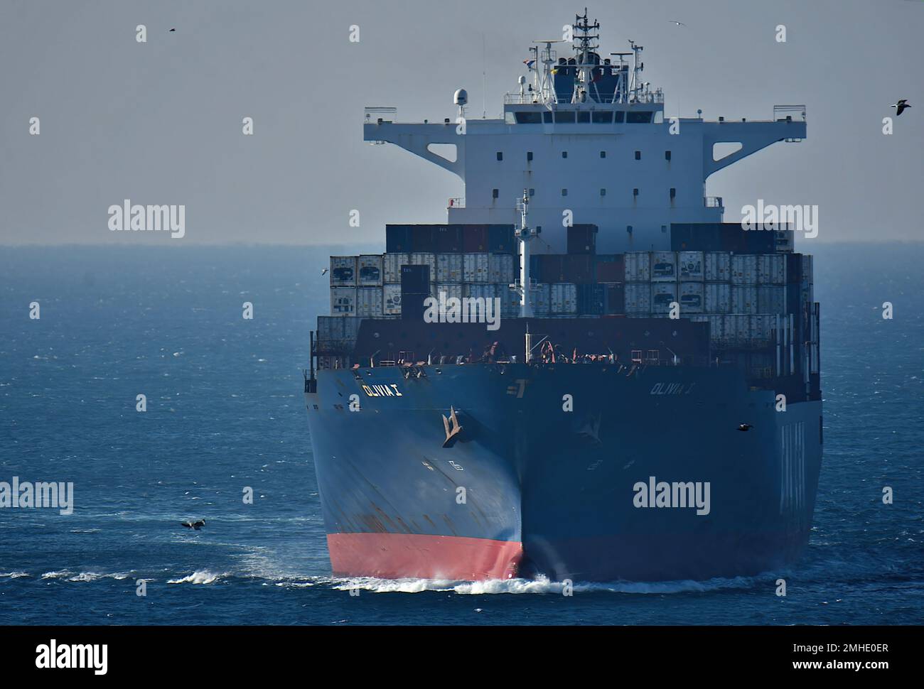 The container ship Olivia I of the company CMA CGM arrives at the ...