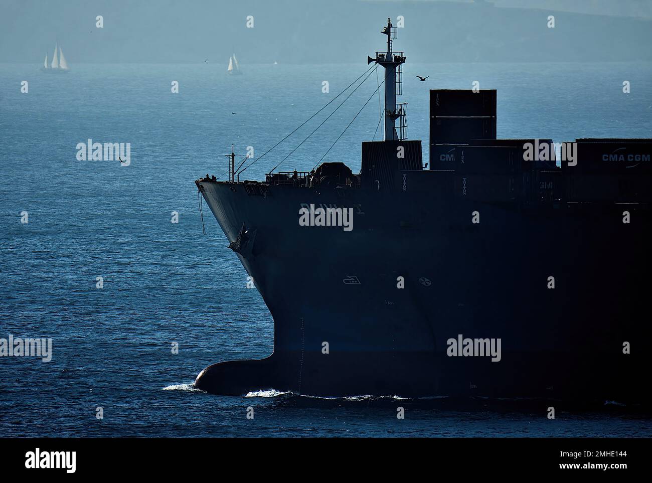 The container ship Olivia I of the company CMA CGM arrives at the ...