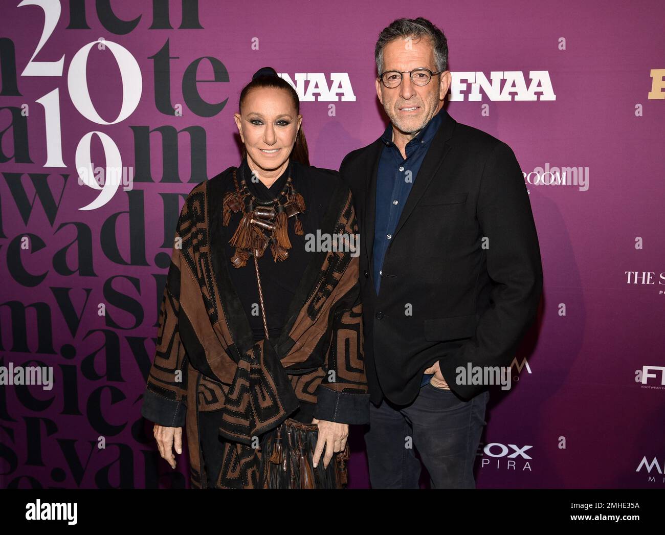 Fashion designers Donna Karan, left, and Kenneth Cole attend the 2019 ...