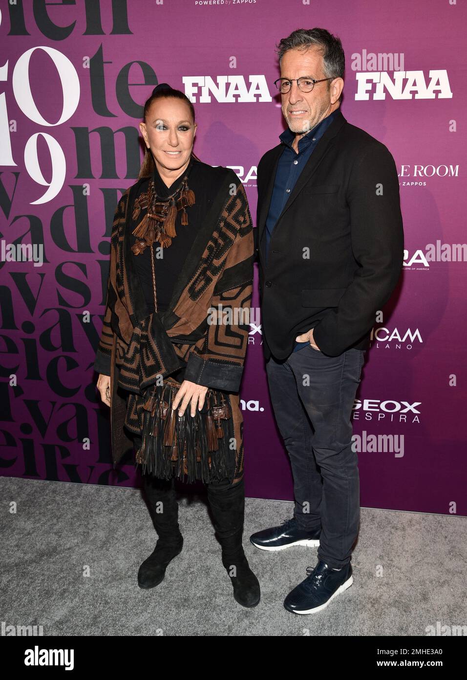 Fashion designers Donna Karan, left, and Kenneth Cole attend the 2019 ...