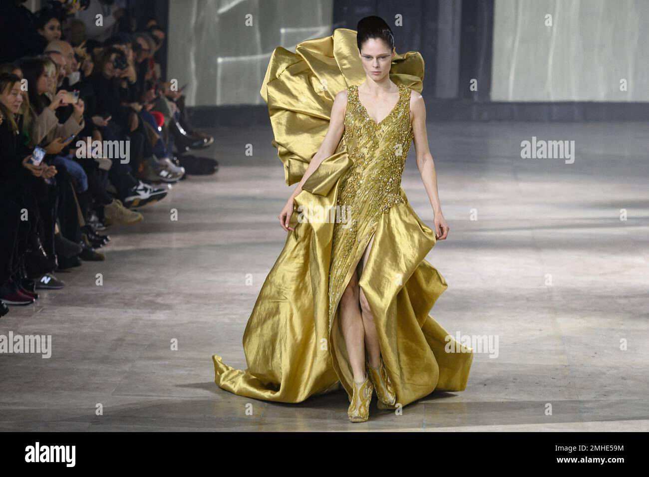 Coco Rocha walks the runway during the Gaurav Gupta Haute Couture 2023 ...