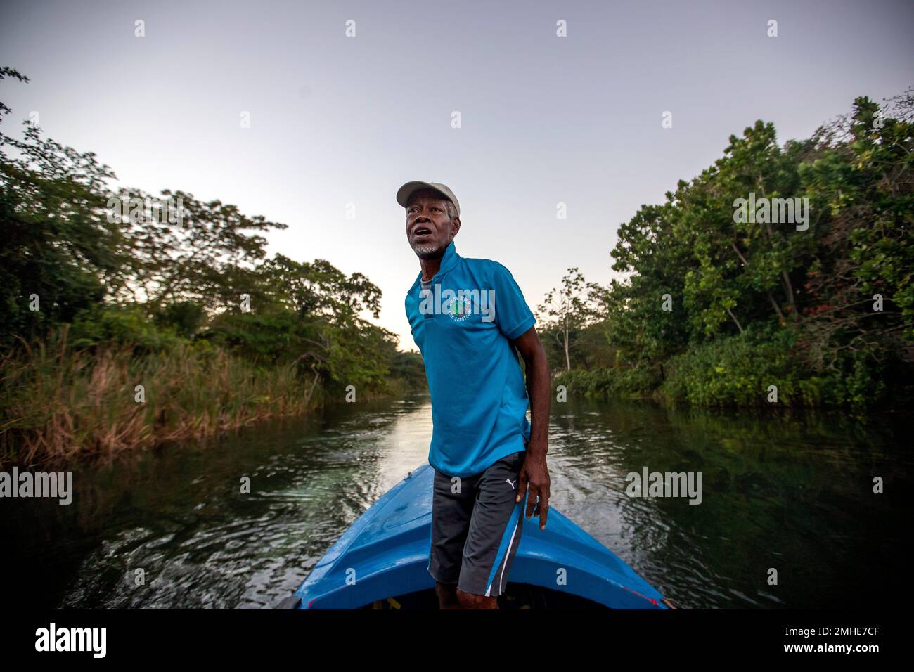 White River Fish Sanctuary warden and diver Everton Simpson heads out ...
