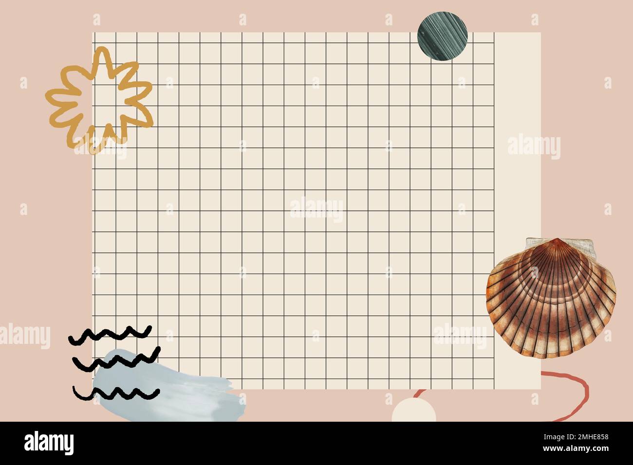 Clam shell pattern on grid background vector Stock Vector Image & Art ...