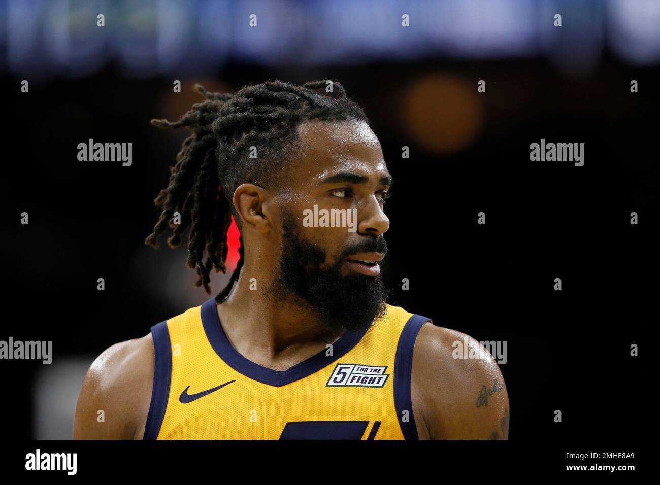 Utah Jazz's Mike Conley plays during an NBA basketball game against the ...