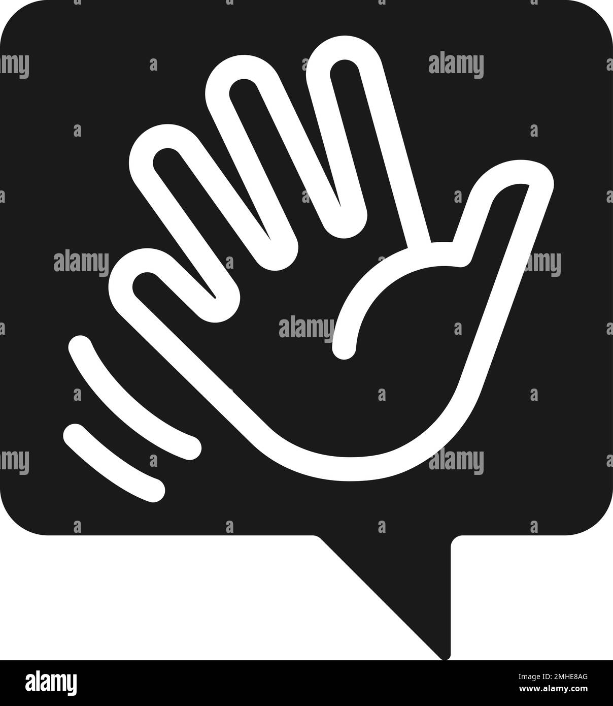 Hello emoji black hi-res stock photography and images - Alamy