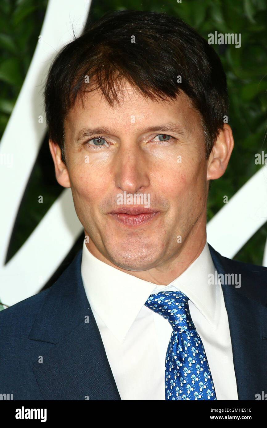 James Blunt poses for photographers upon arrival at the British Fashion ...
