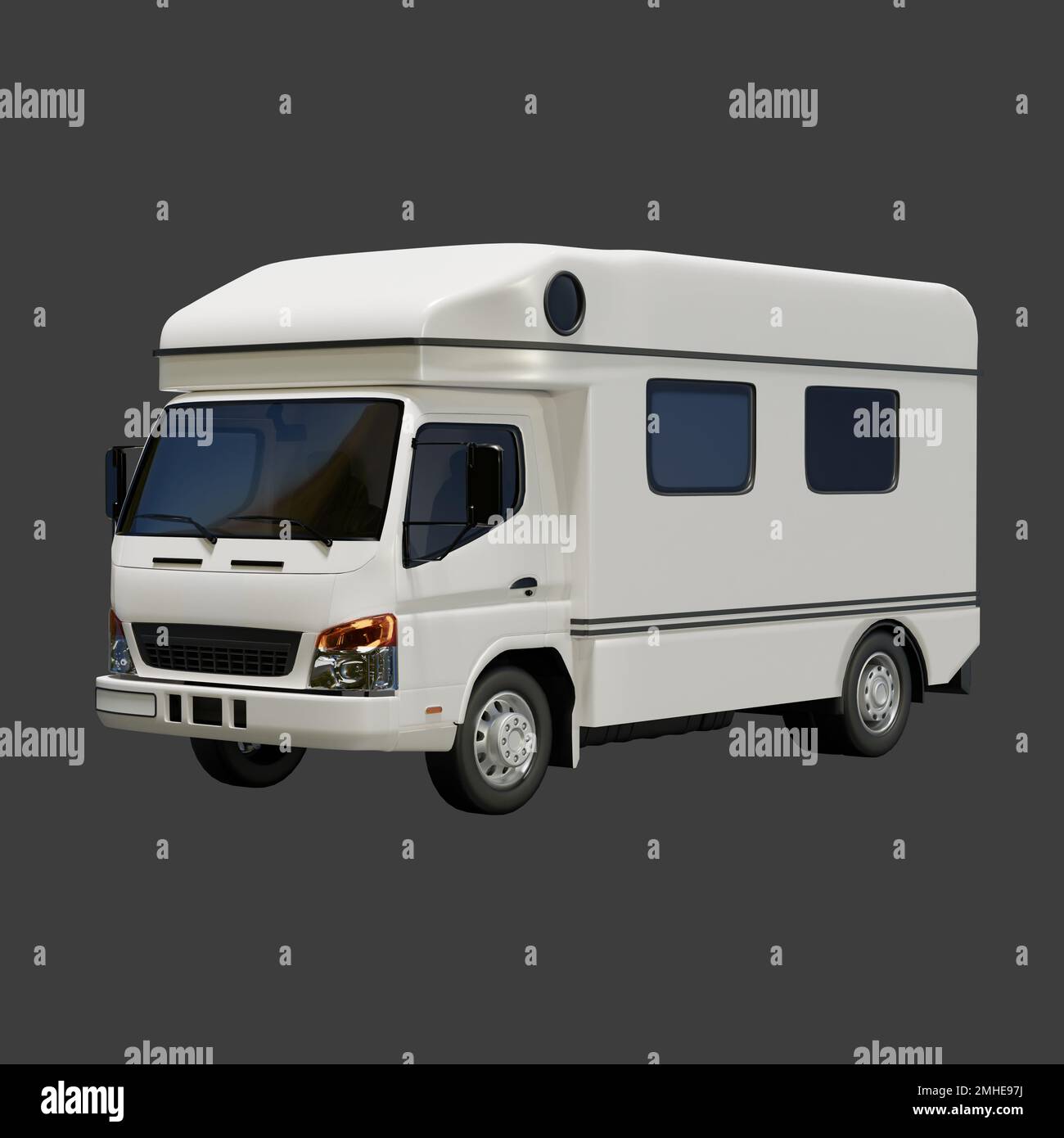3d graphic rendered image of camping car Stock Photo - Alamy