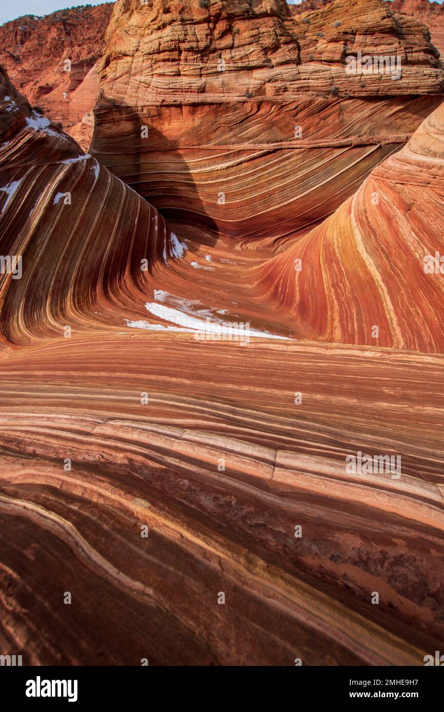 The Wave is a stunning geological formation in the Paria Canyon ...