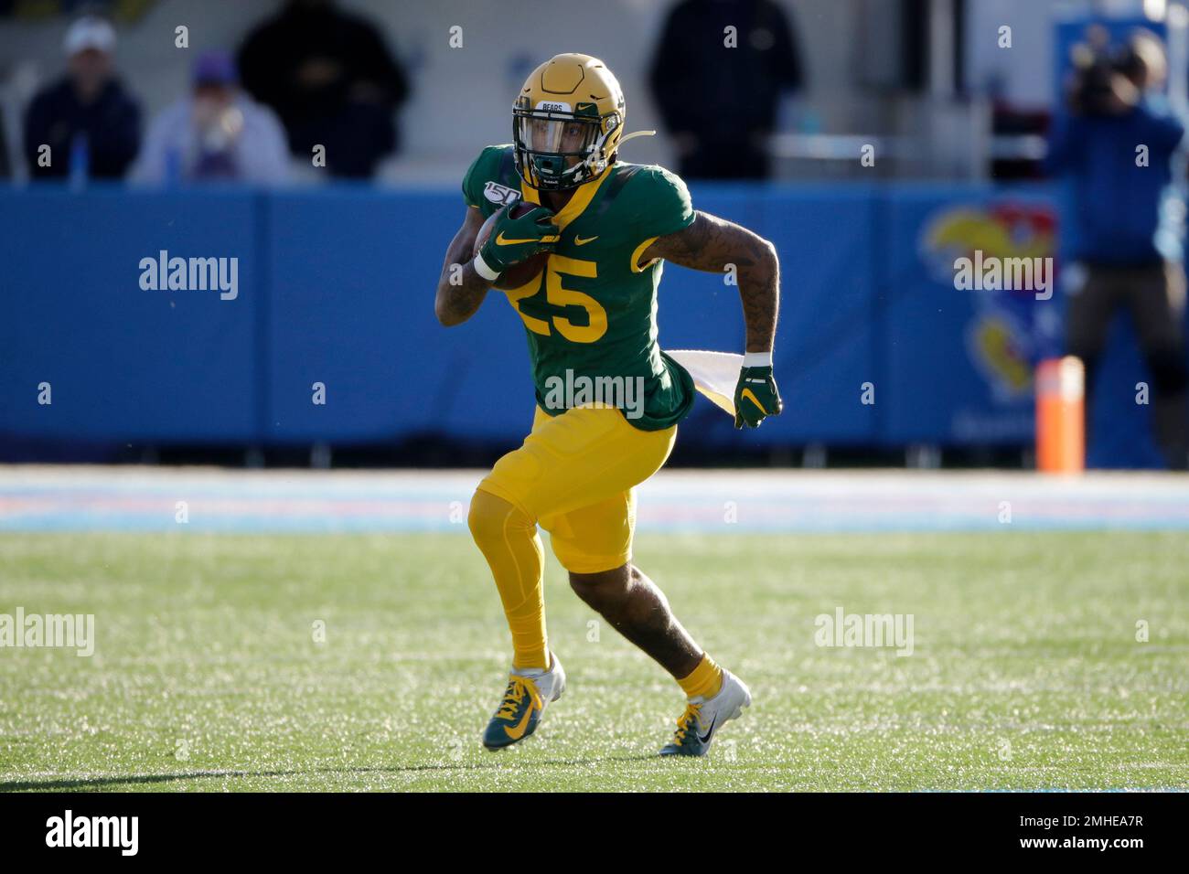 Baylor running back Trestan Ebner runs the ball during the first half ...