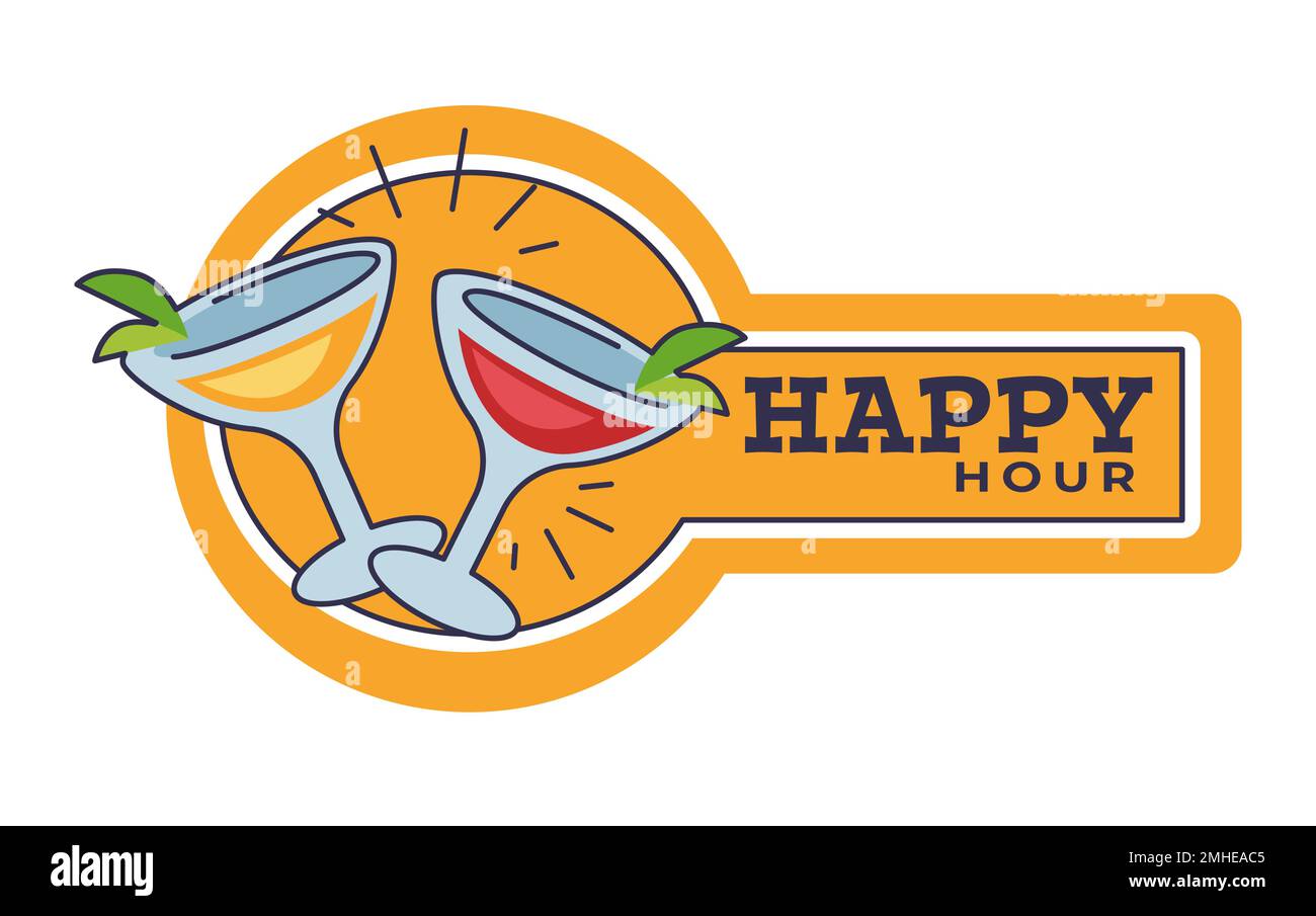 Cocktail hour vintage Stock Vector Images - Alamy
