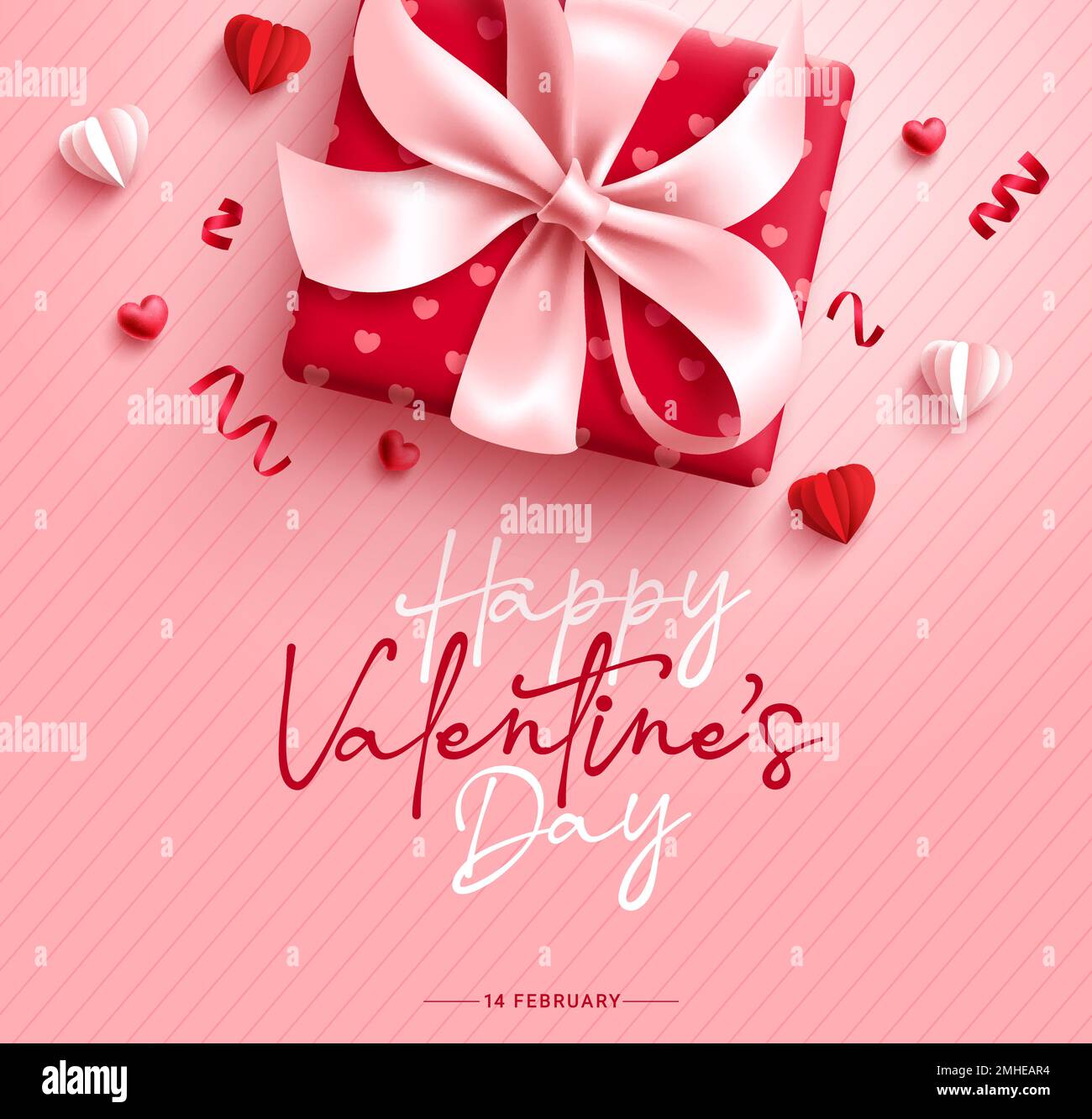 Happy valentine's day vector design background. Valentine's day text ...
