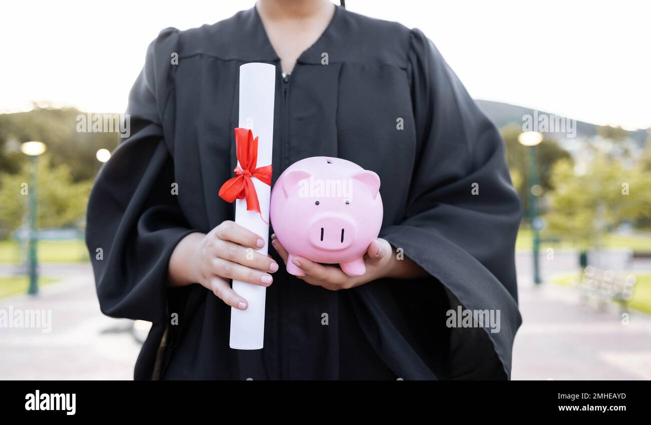 Female hands money diploma hi-res stock photography and images - Alamy