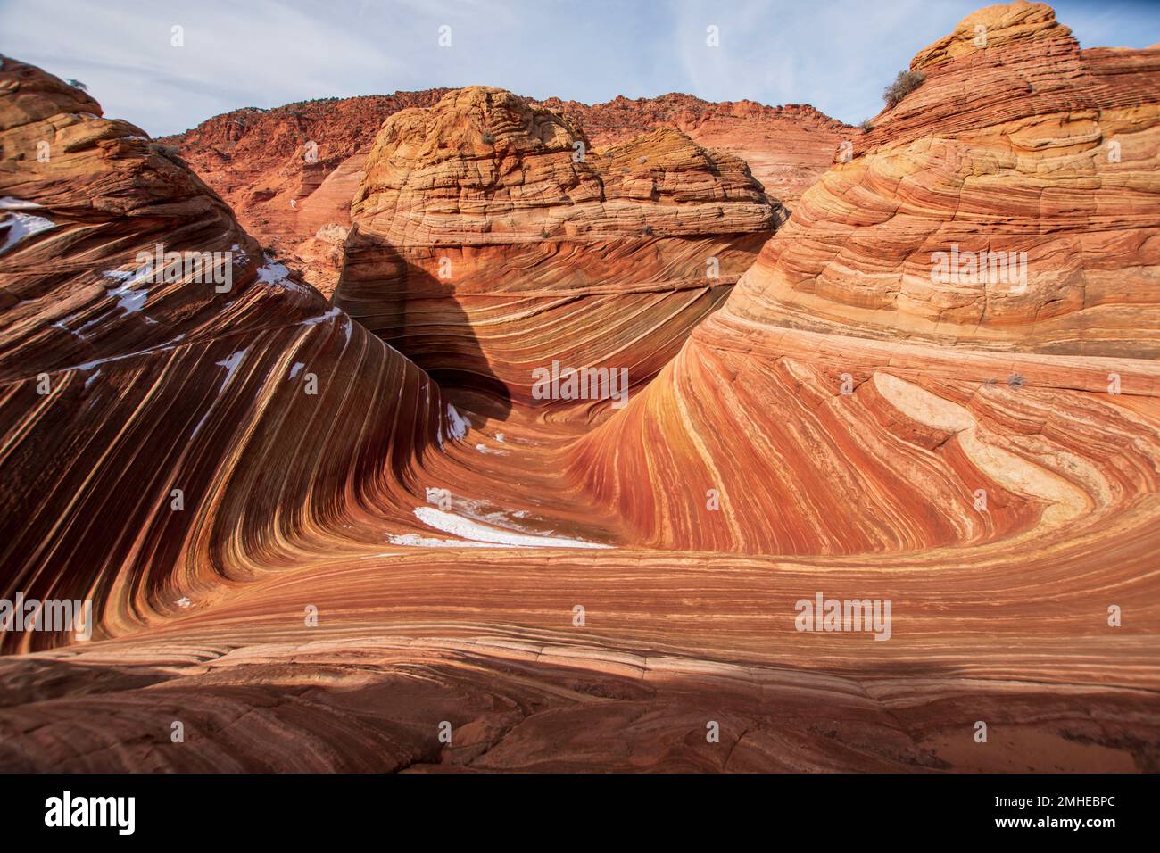 The Wave is a stunning geological formation in the Paria Canyon ...