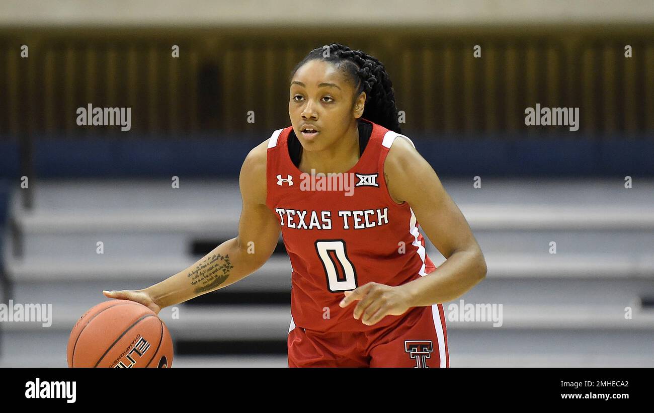 Texas Tech guard Chrislyn Carr (0) plays during an NCAA women's ...