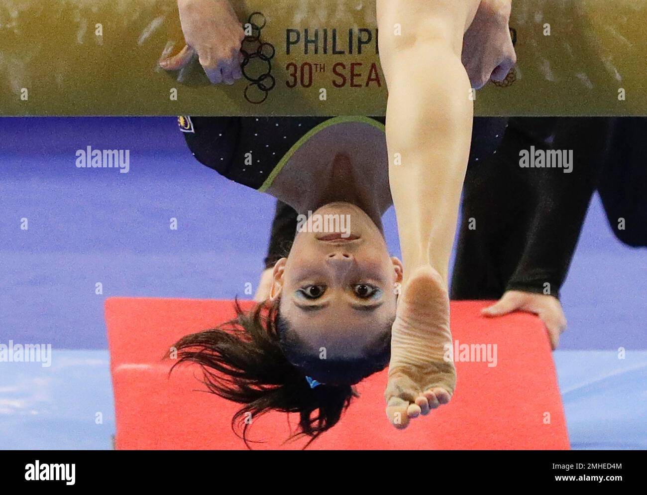 Malaysia's Farah Ann Abdul Hadi performs on balance beam during the ...