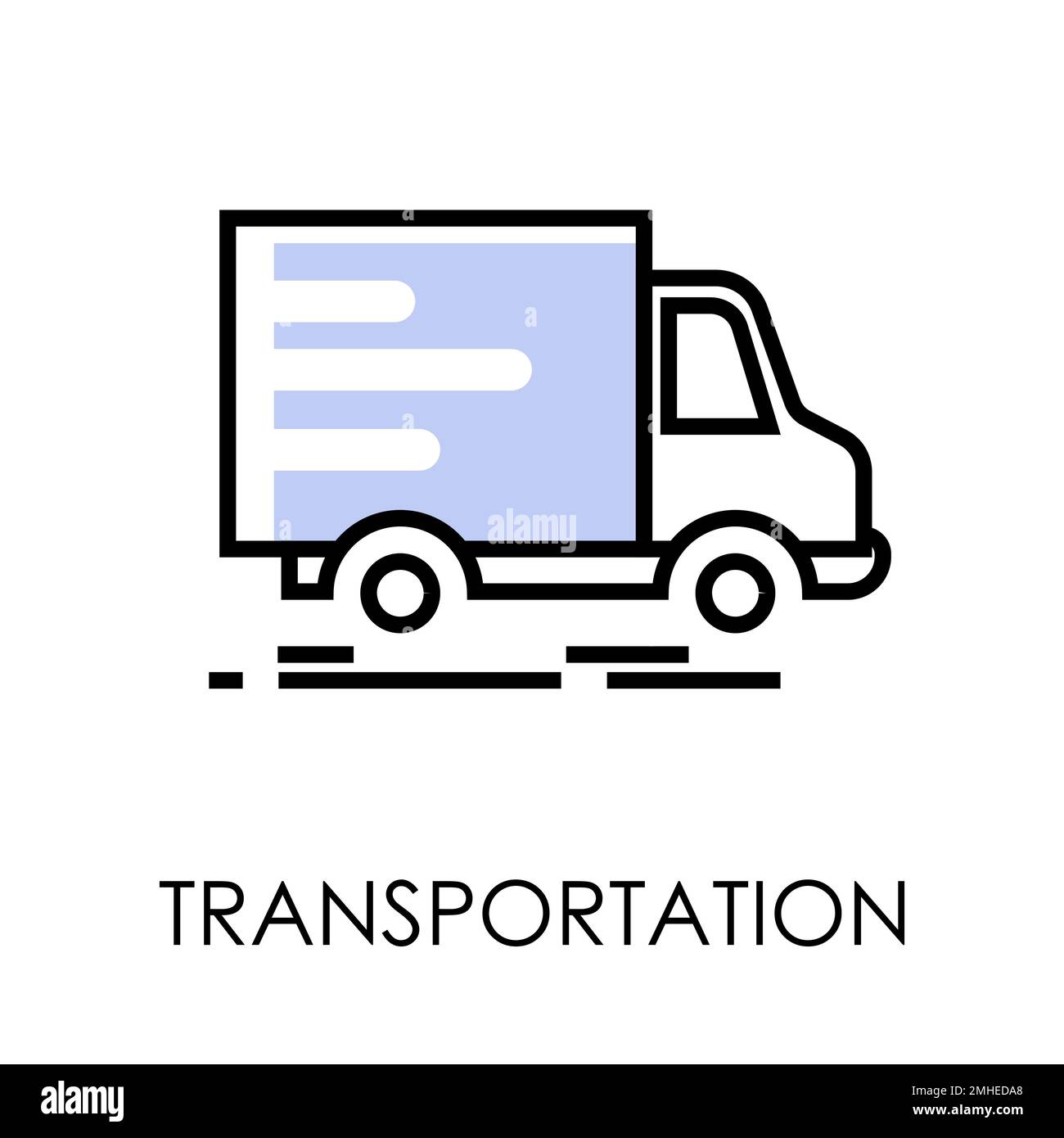 Truck with post and parcels, transportation and delivery service ...