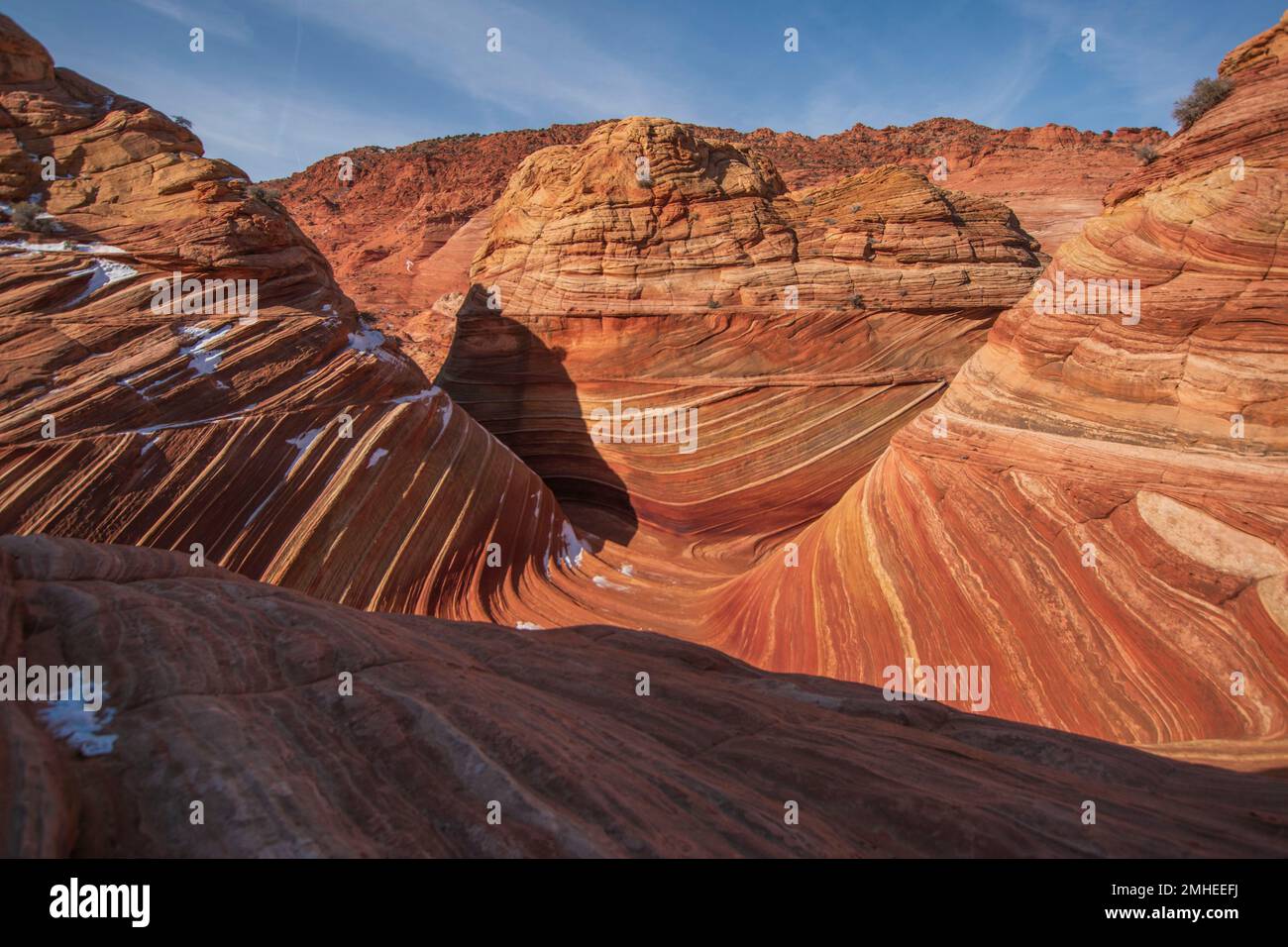 The Wave is a stunning geological formation in the Paria Canyon ...