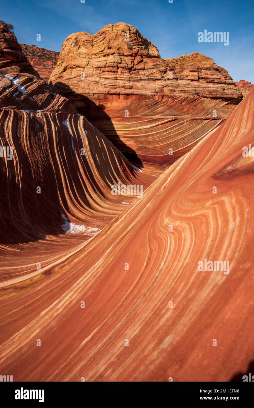 The Wave is a stunning geological formation in the Paria Canyon ...