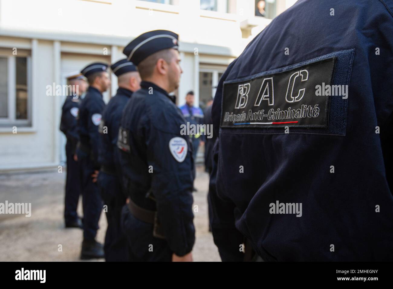 Toulon, France. 24th Jan, 2023. Members (not recognisable) of the BAC ...