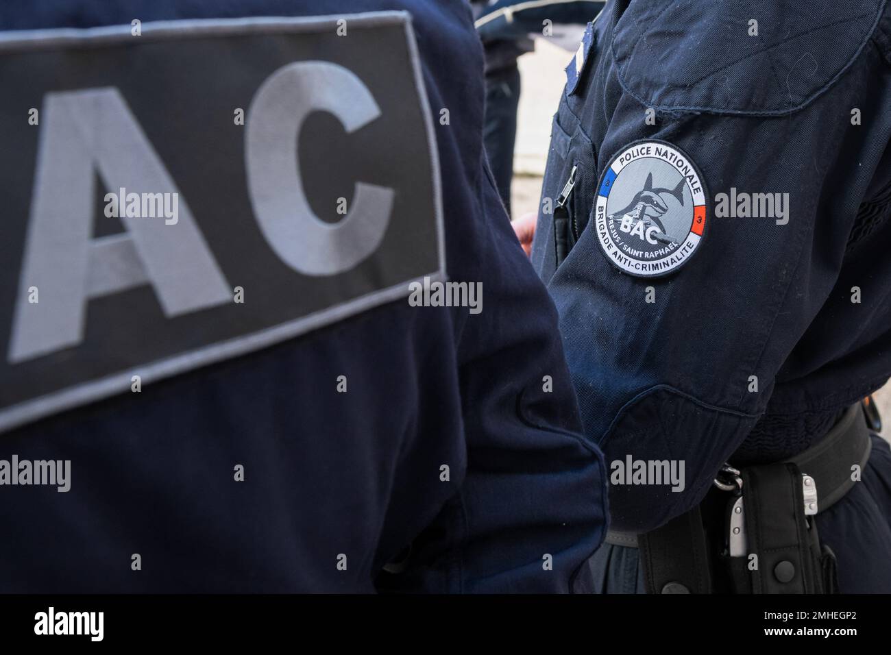 Toulon, France. 24th Jan, 2023. Members (not recognisable) of the BAC ...