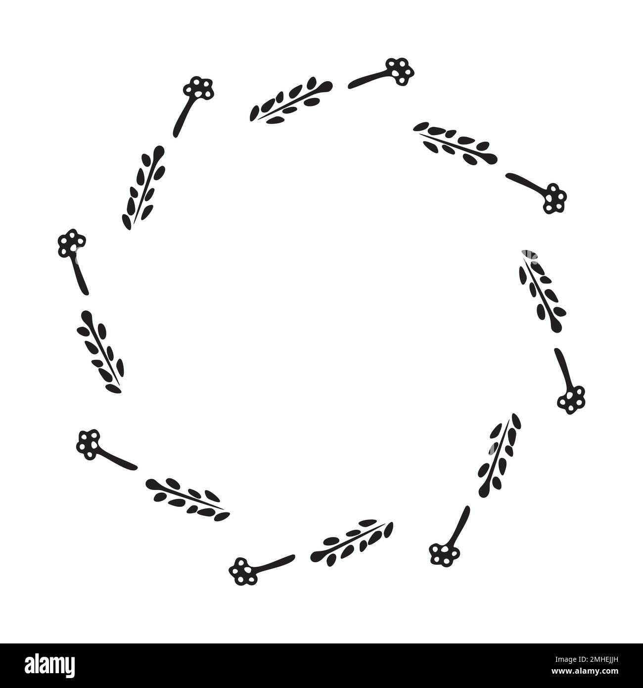 Ornate floral wreath illustration. Vector delicate vector frame for ...