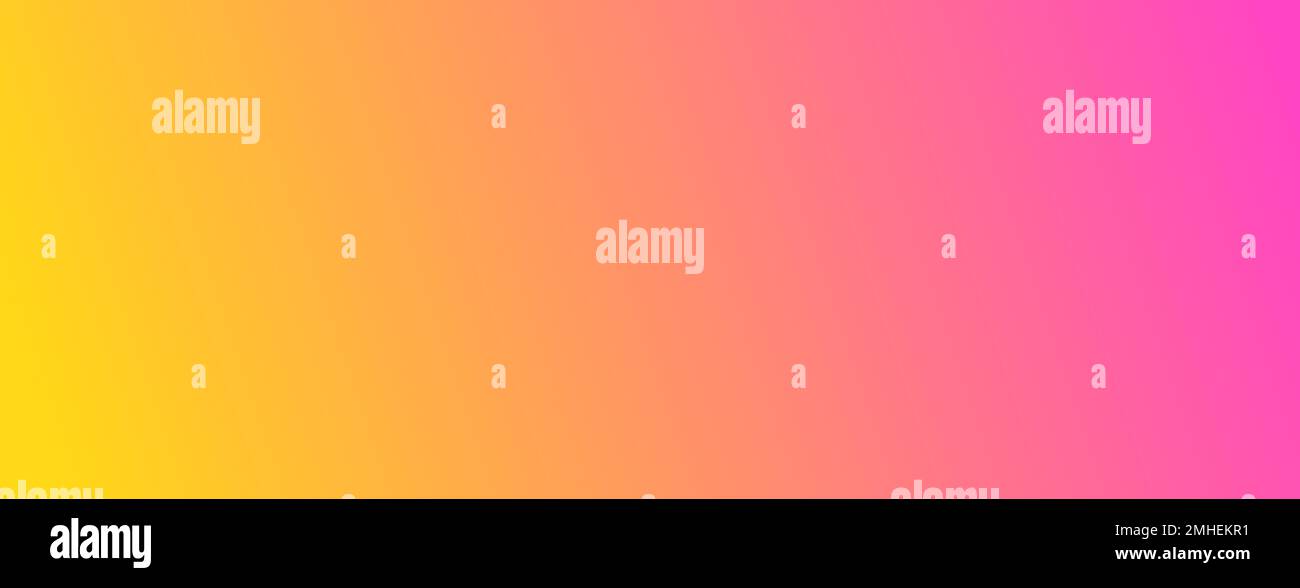 Colorful yellow and pink gradient long banner background. Vector ...