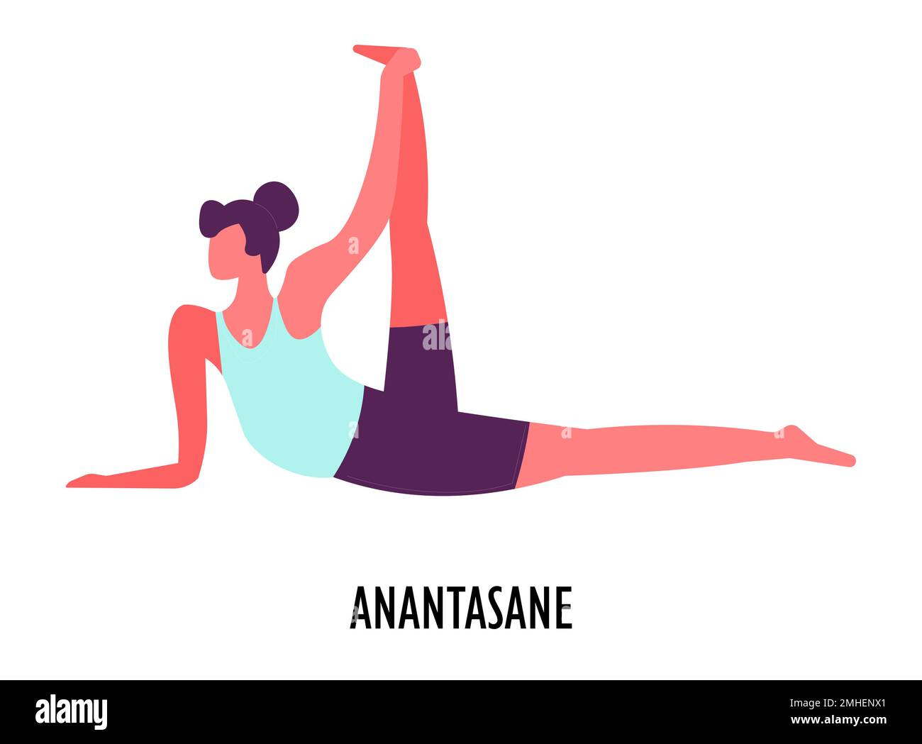 Girl fitness barefoot Stock Vector Images - Alamy