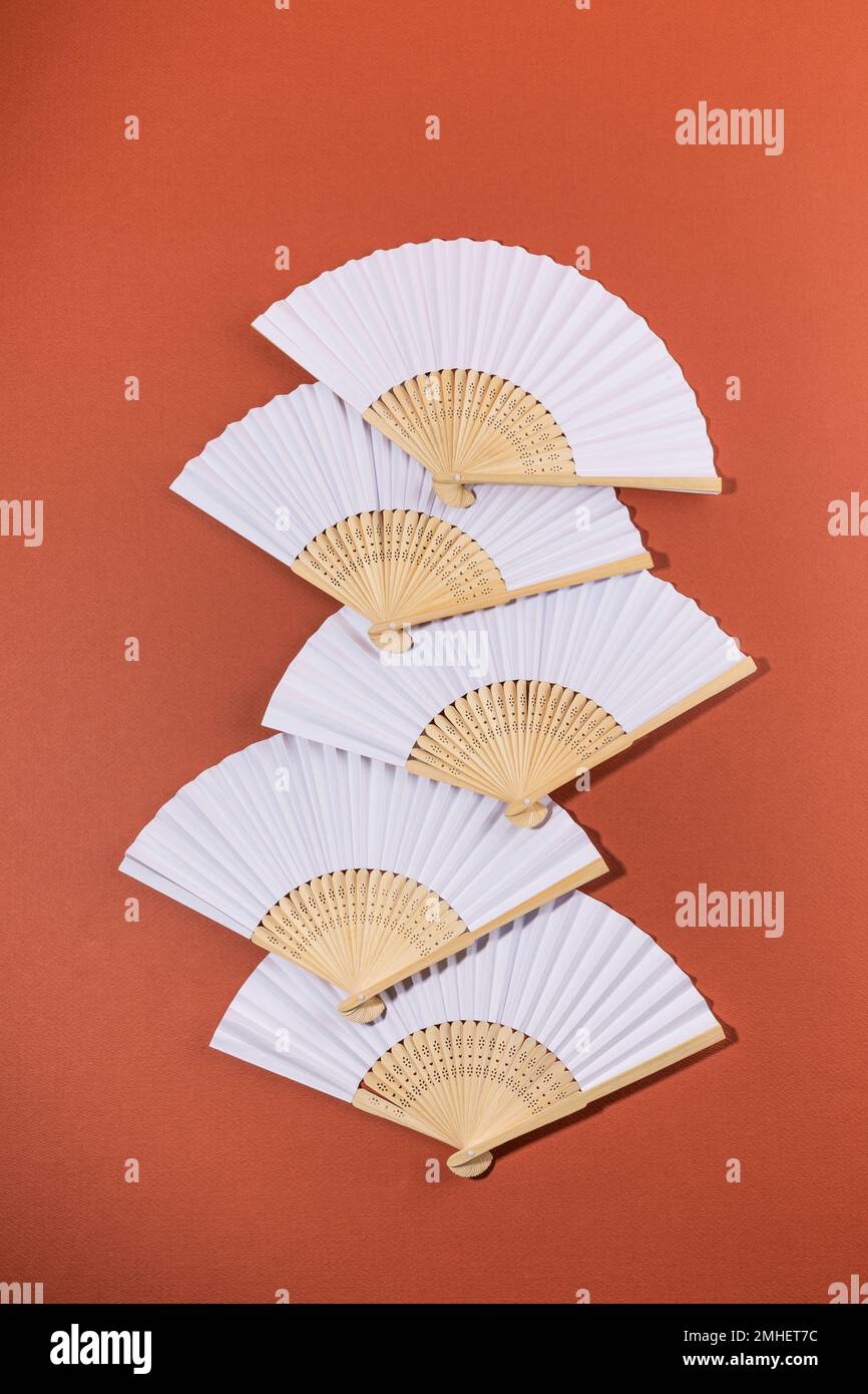 collection of korean traditional objects oriental hand fan Stock Photo ...
