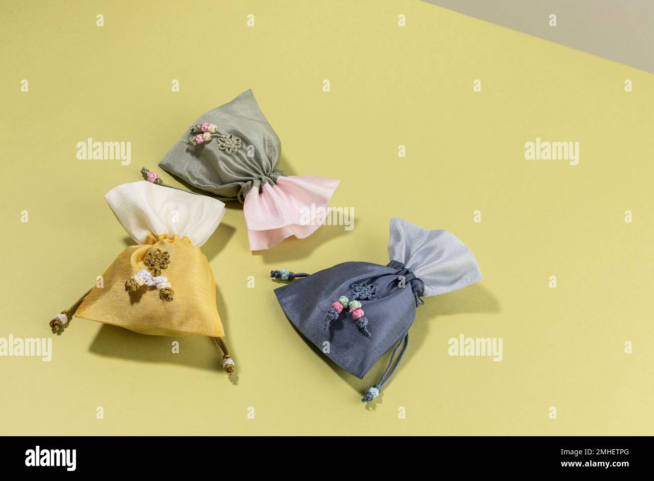 collection of korean traditional objects lucky bag Stock Photo - Alamy