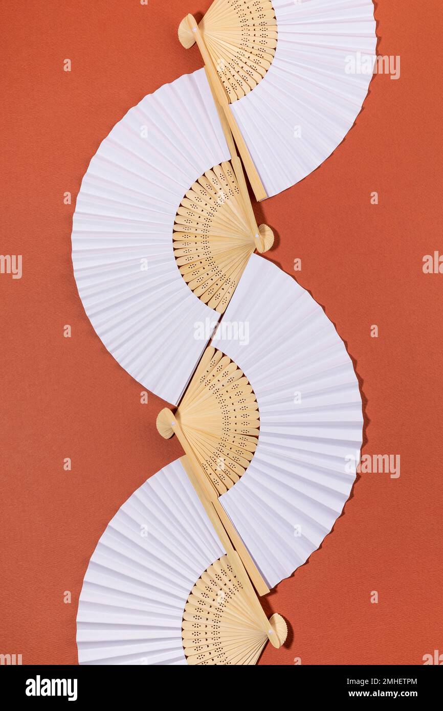 collection of korean traditional objects oriental hand fan Stock Photo ...