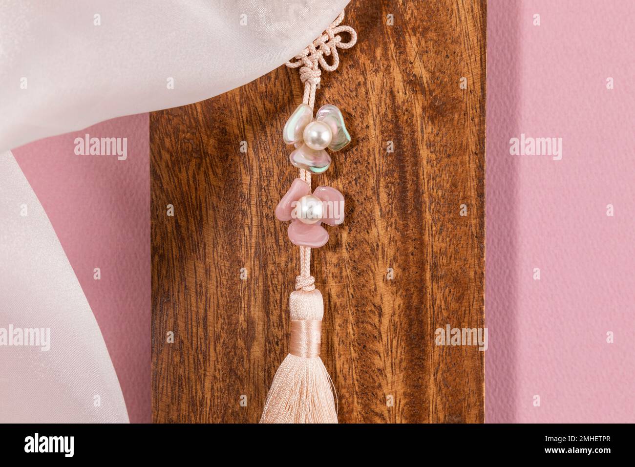 collection of korean traditional objects wood objet and Norigae Stock ...