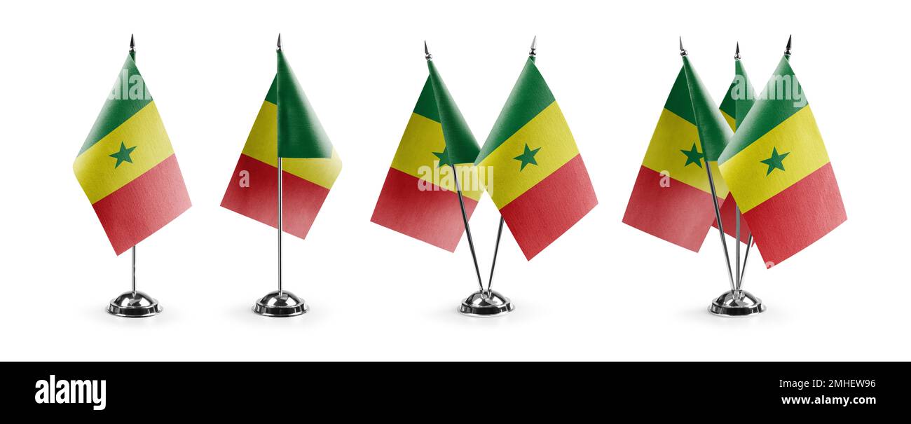 Small national flags of the Senegal on a white background Stock Photo ...