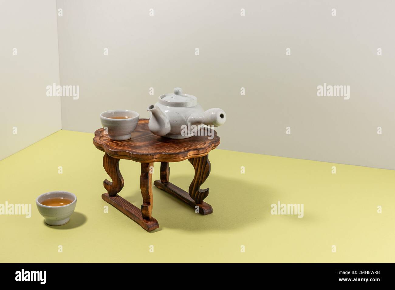 collection of korean traditional objects soban and tea set Stock Photo ...