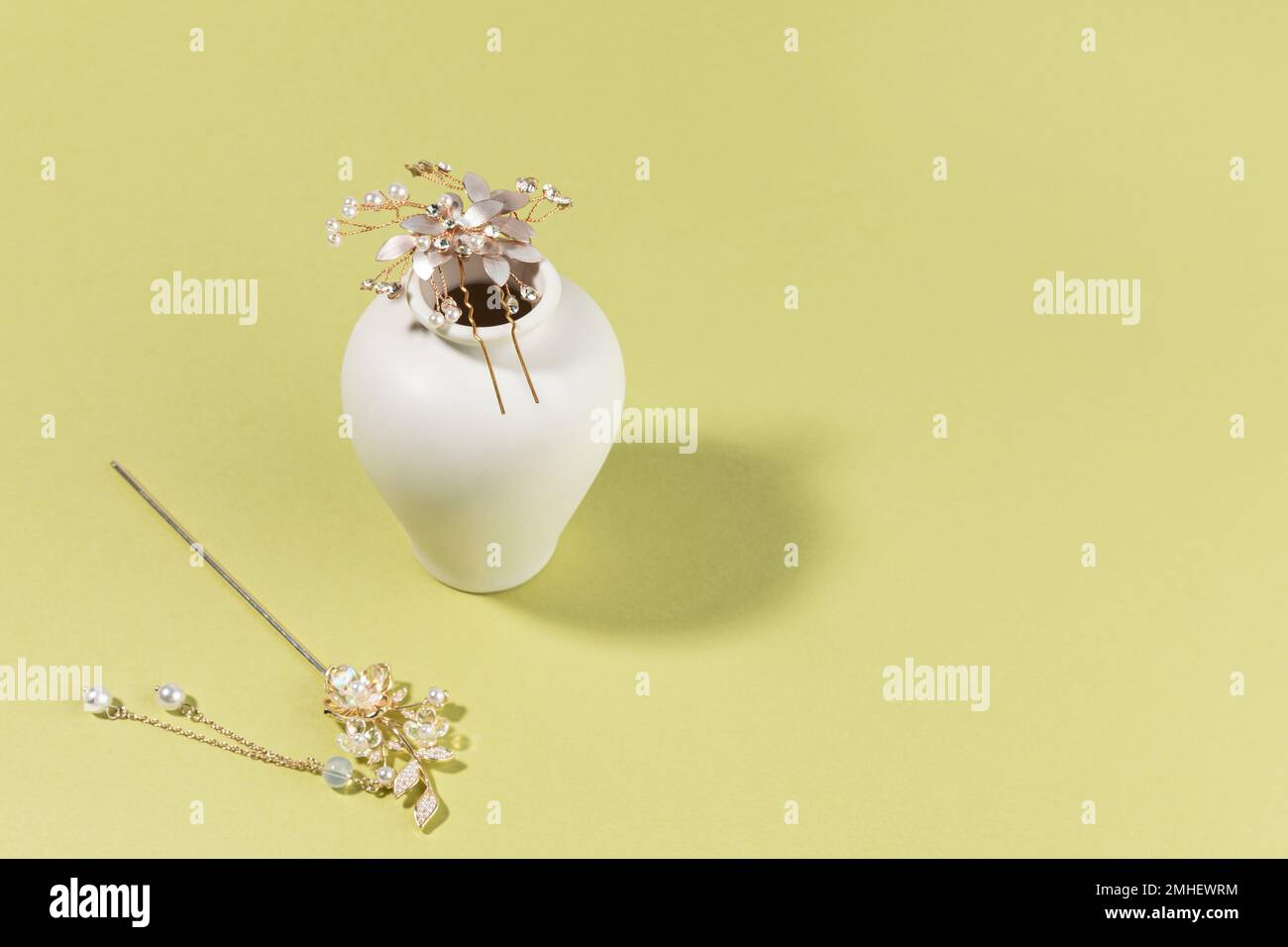 collection of korean traditional objects pottery and binyeo Stock Photo ...