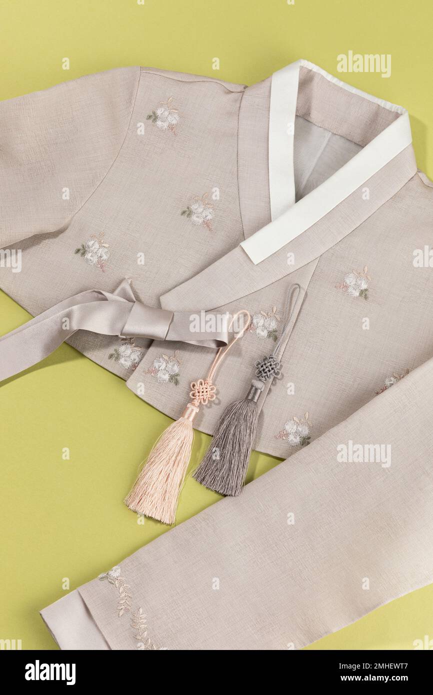 collection of korean traditional objects hanbok and Norigae Stock Photo ...