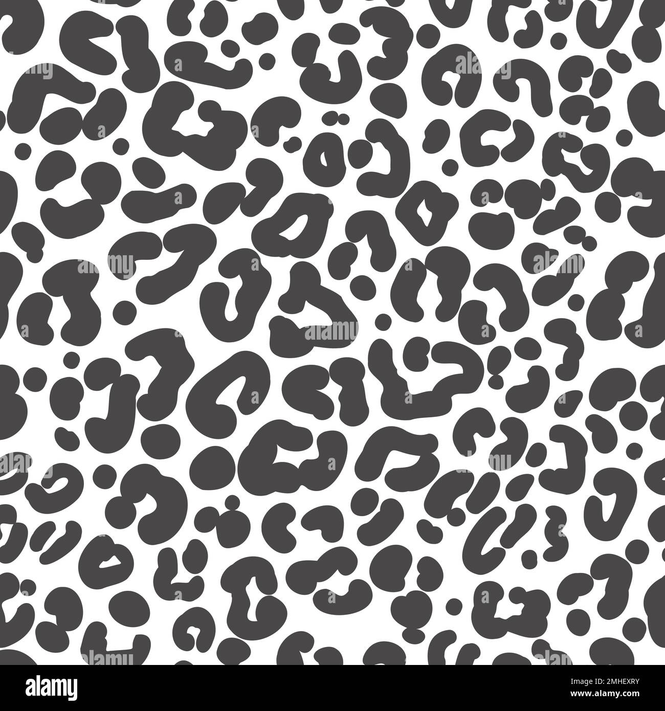 Leopard skin seamless pattern. Cheetah black and white print. Jaguar ...