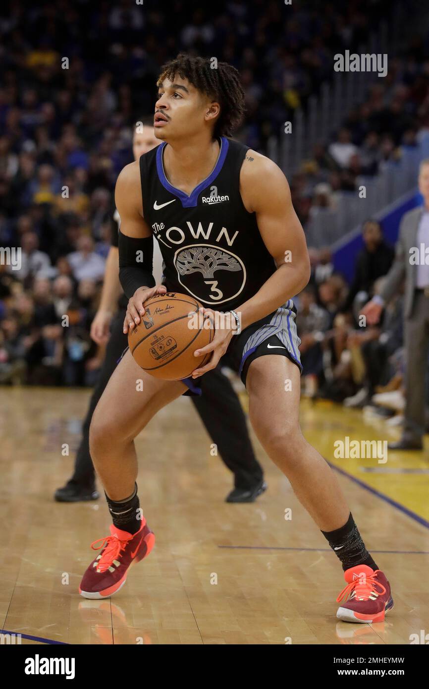 Golden State Warriors guard Jordan Poole (3) against the Chicago Bulls ...