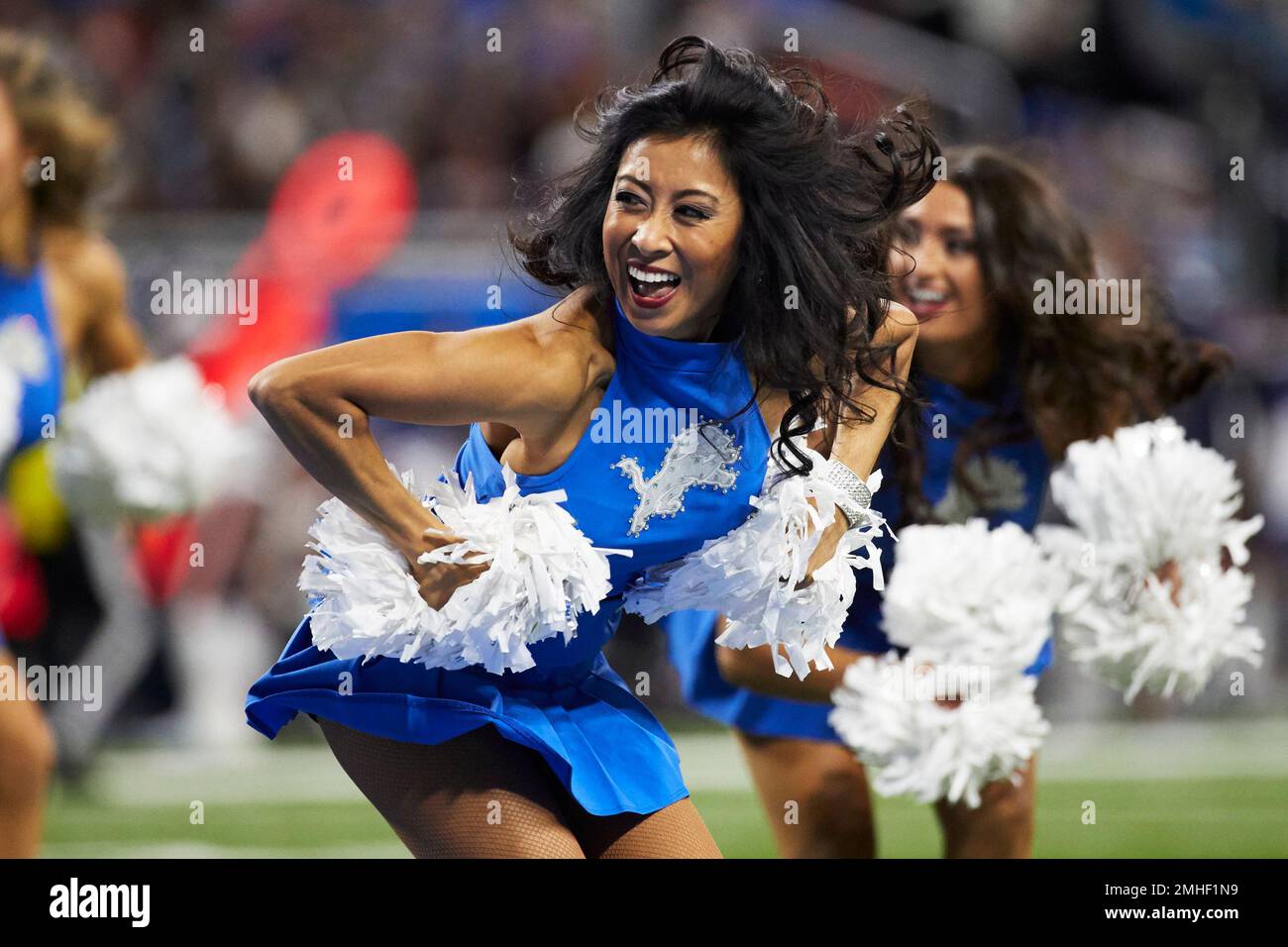 Detroit Lions Cheerleaders during an NFL football game against the ...