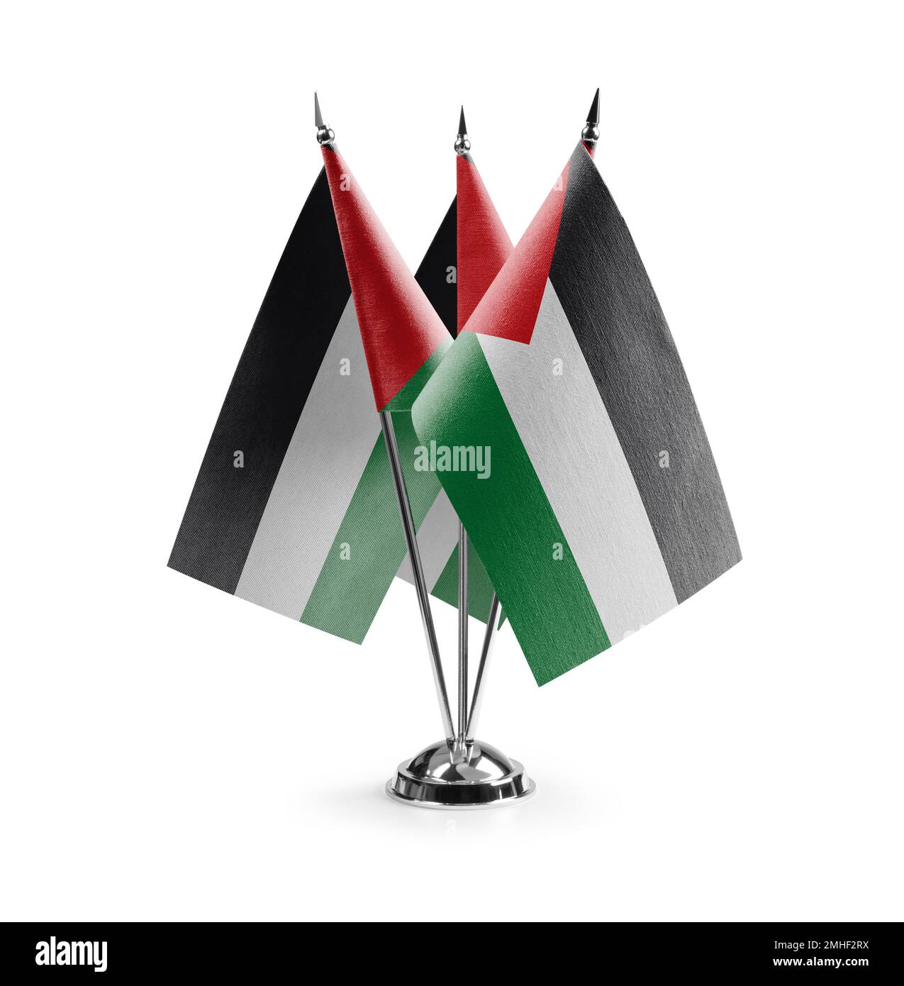 Small national flags of the Palestine on a white background Stock Photo ...