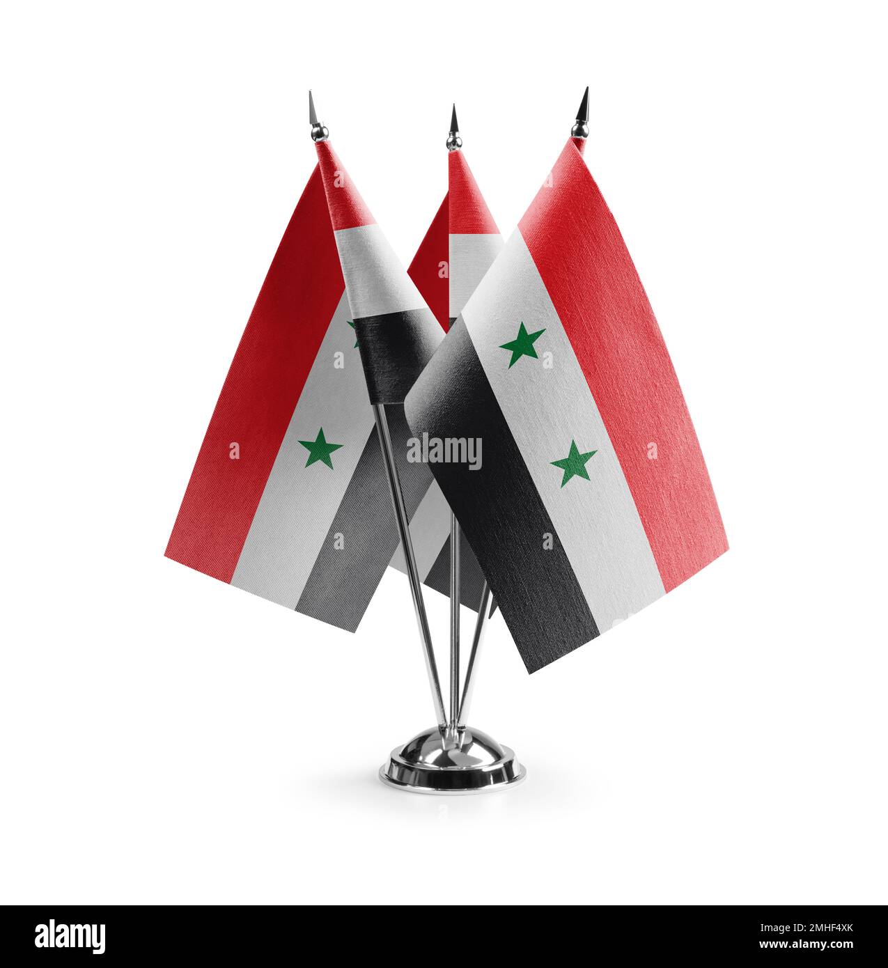 Small national flags of the Syria on a white background Stock Photo - Alamy