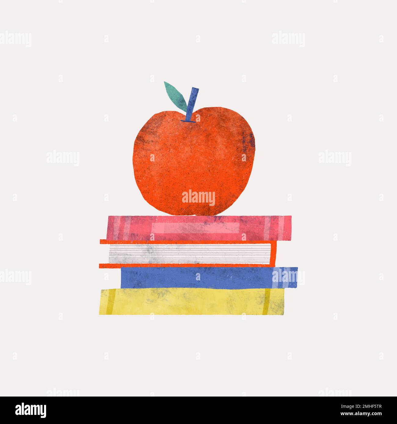 Stack books on blue Stock Vector Images - Alamy