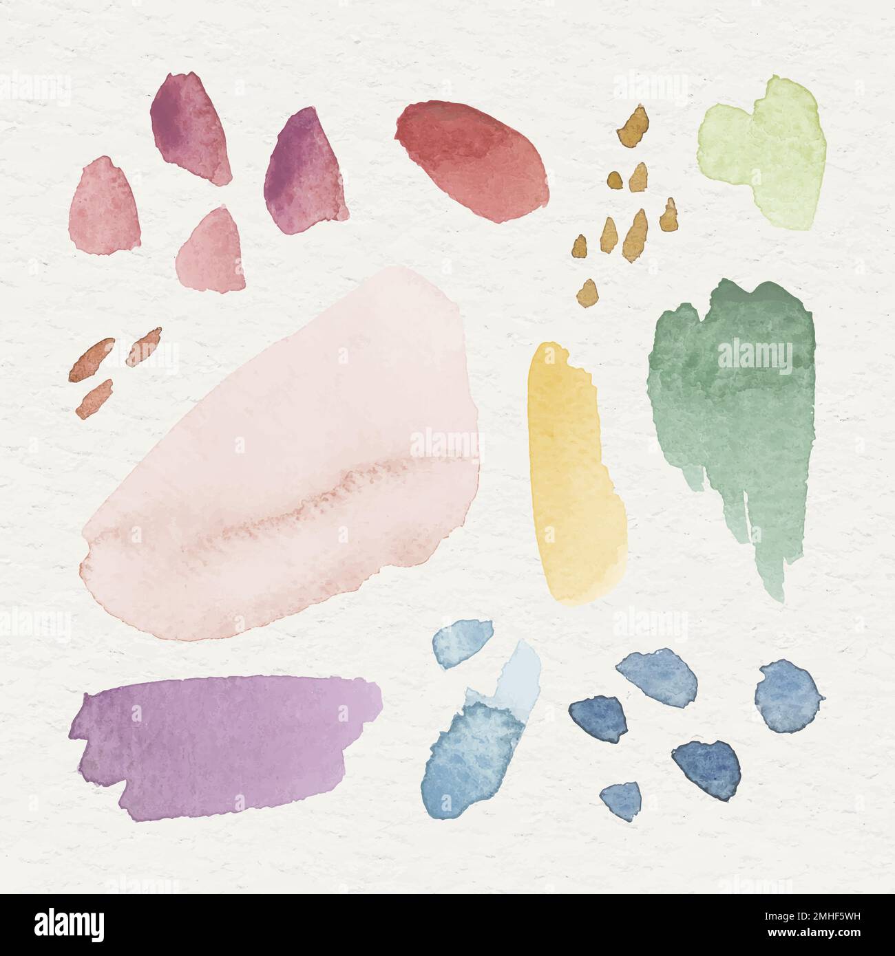 Colorful watercolor patterned background template vector Stock Vector ...