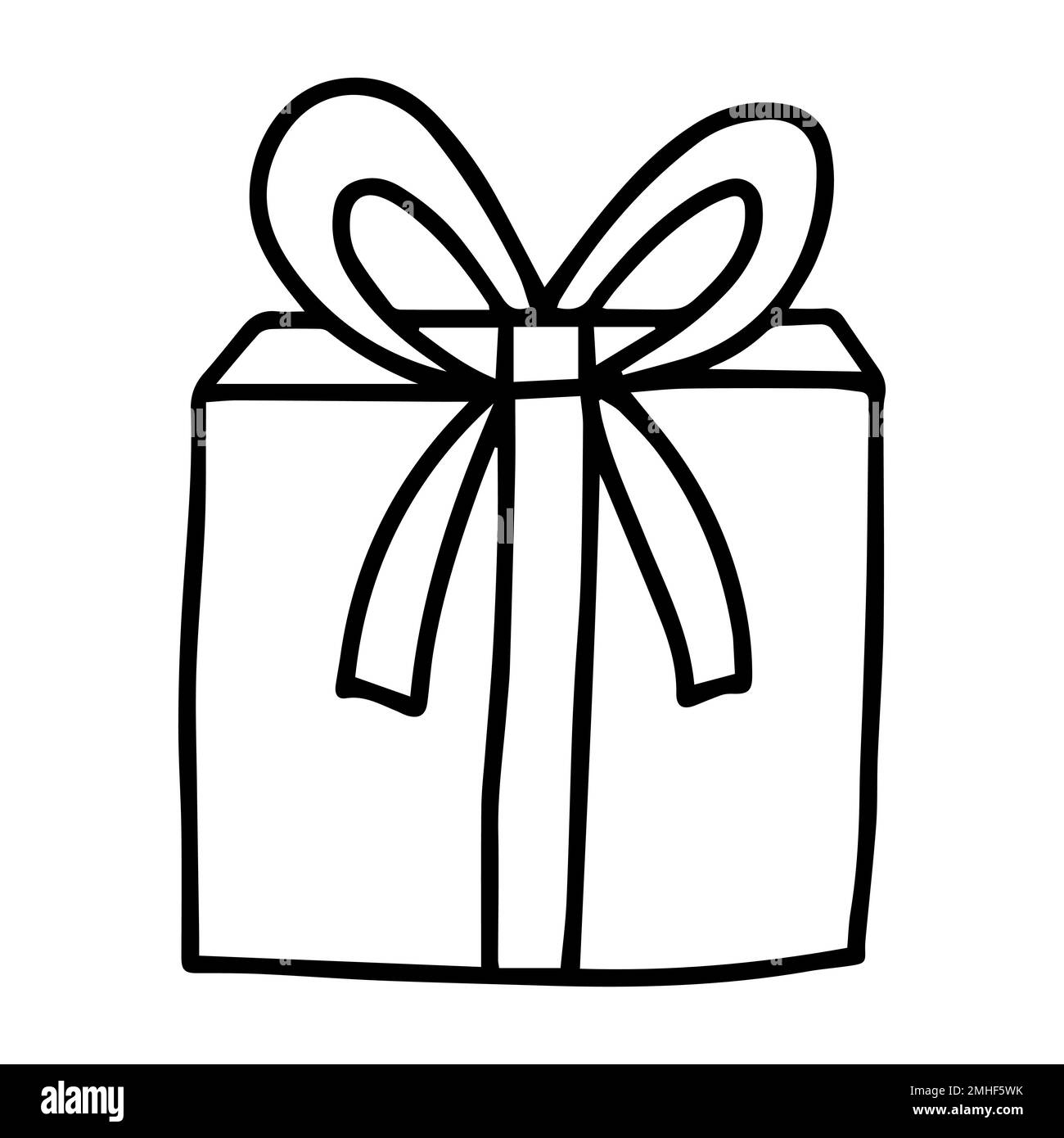 Vector doodle gift box Stock Vector Image & Art - Alamy