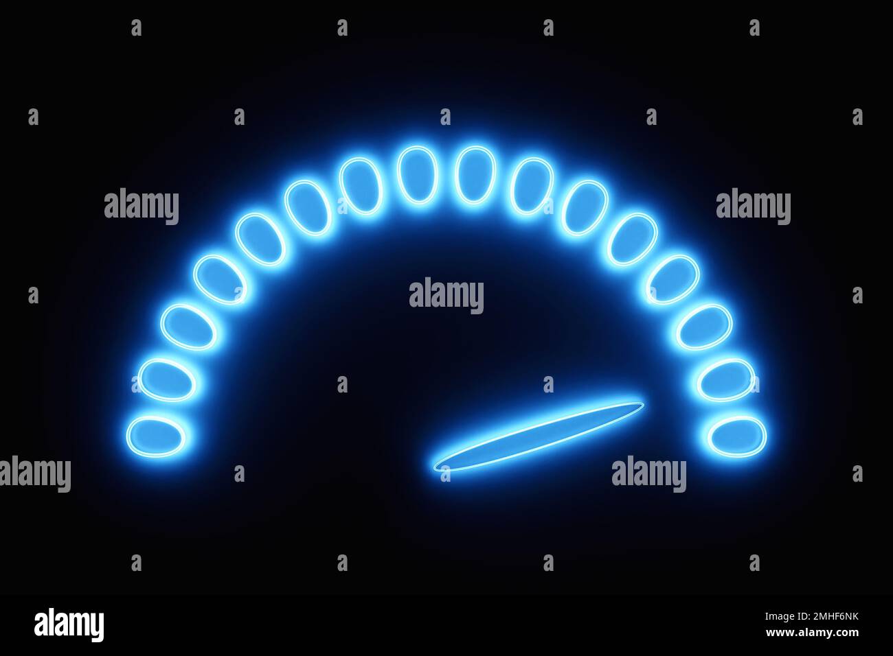 3d illustration round control panel icon. High risk concept on ...