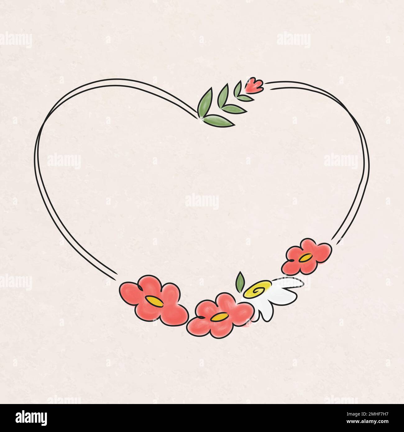 Flowers shaped heart Stock Vector Images - Alamy