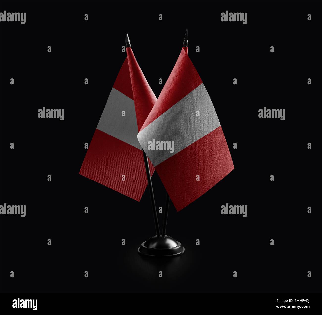 Small national flags of the Peru on a black background Stock Photo - Alamy