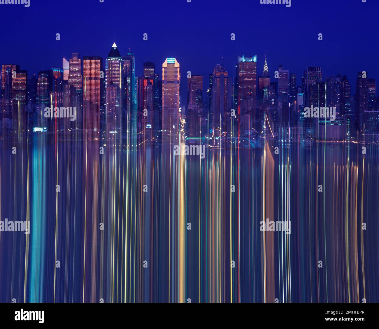 1992 HISTORICAL MIDTOWN SKYLINE HUDSON RIVER MANHATTAN NEW YORK CITY ...