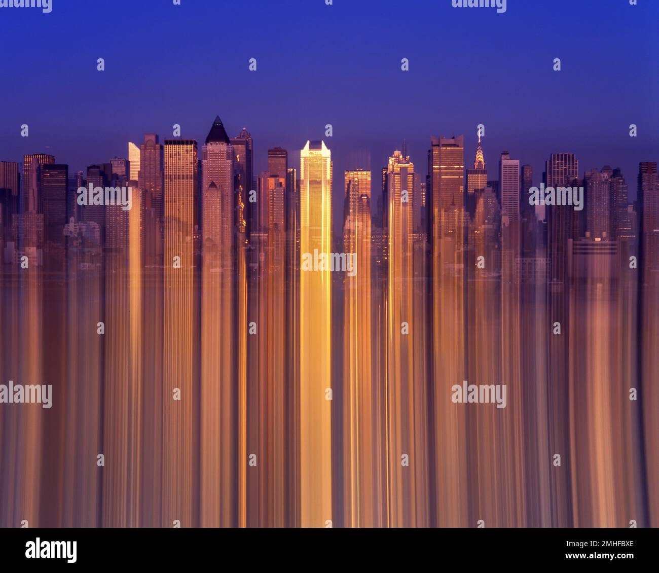 1992 HISTORICAL MIDTOWN SKYLINE HUDSON RIVER MANHATTAN NEW YORK CITY ...
