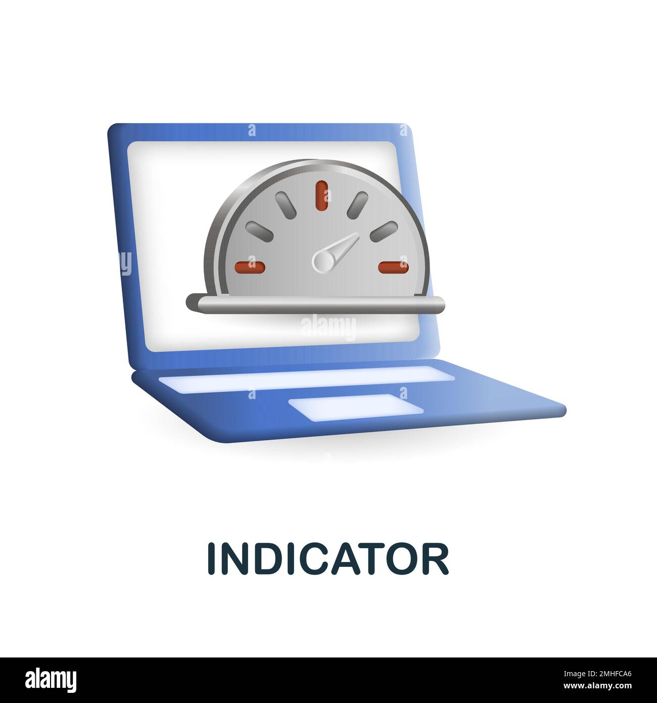 Indicator icon. 3d illustration from performance collection. Creative ...