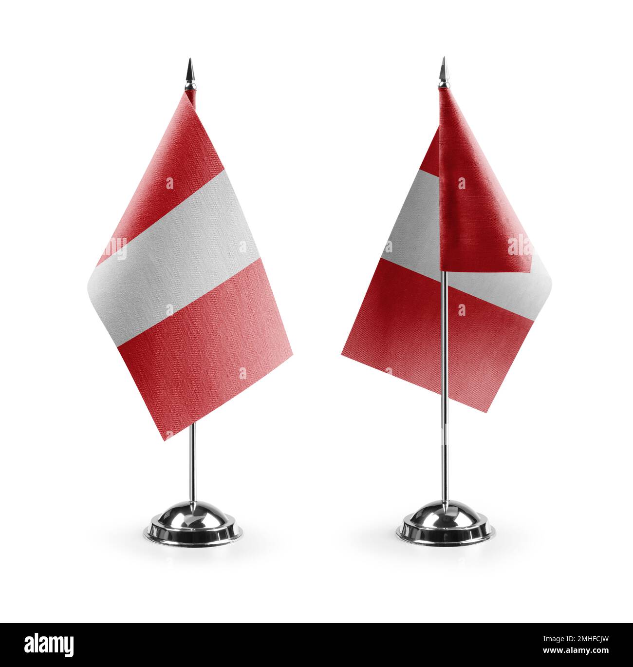 Small national flags of the Peru on a white background Stock Photo - Alamy